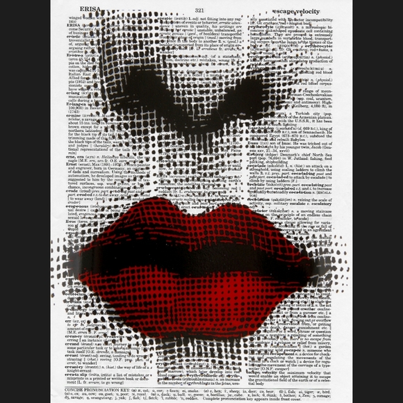 Handmade Other Lips Sexy Dictionary Art Print Bedroom Decor Poshmark